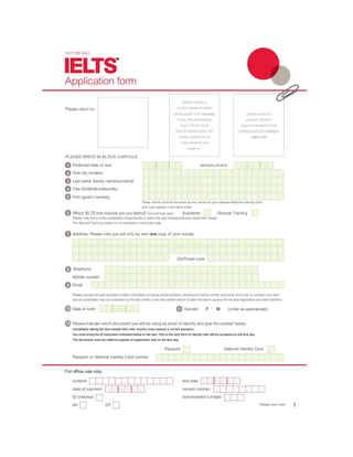 IELTS Test Application Form Tips | PDF | Standardized Testing ...