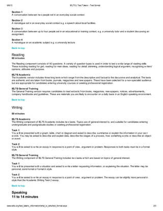 Ielts test takers test format | PDF