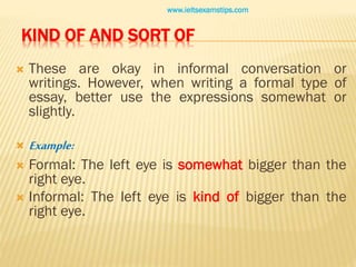 IELTS Training - Misused Phrases in the IELTS Writing/ Speaking | PPTX