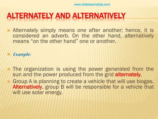 IELTS Training - Misused Phrases in the IELTS Writing/ Speaking | PPTX