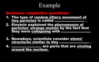 IELTS Reading Sentence completion | PPTX