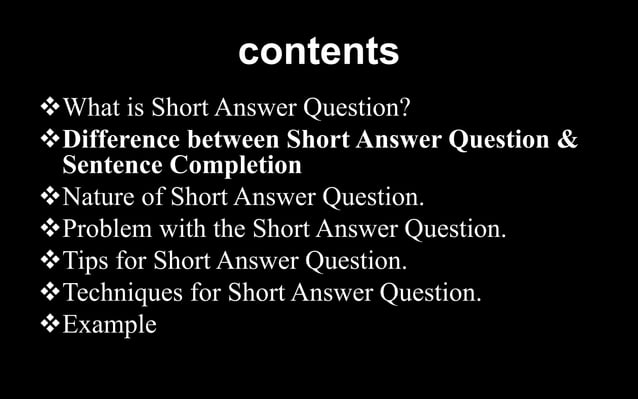 IELTS Reading Short Answer Question | PPTX