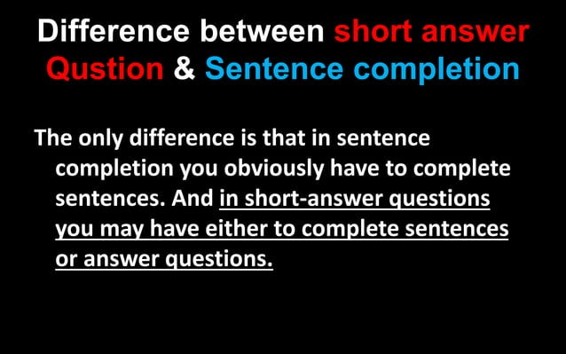 IELTS Reading Short Answer Question | PPTX