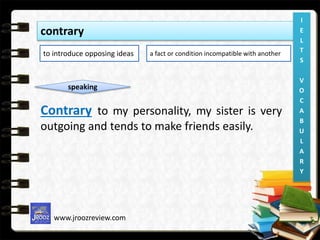 IELTS Vocabulary 9 Words to Get the IELTS Band Score 9 | PPTX | Travel ...