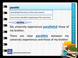 IELTS Vocabulary 9 Words to Get the IELTS Band Score 9 | PPTX | Travel ...