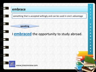 IELTS Vocabulary 9 Words to Get the IELTS Band Score 9 | PPTX | Travel ...