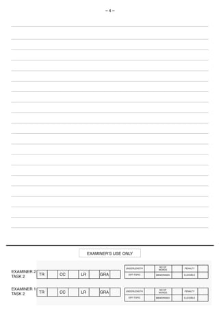 Ielts writing answer sheet | PDF