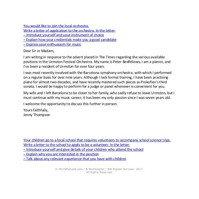 IELTS Writing General Task 1 Sample Letters And Phrases IELTS Writing General Task 1 Sample Letters And Phrases