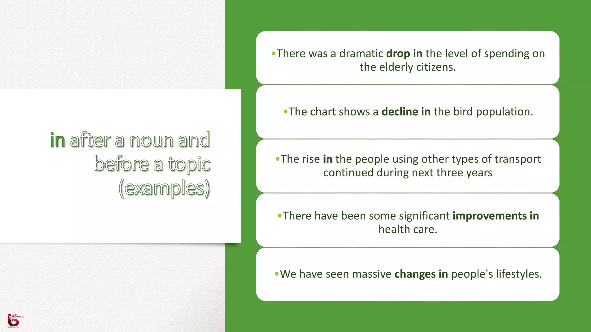 IELTS Writing Task 1 - Prepositions for IELTS Writing Task 1 Graphs | PPTX