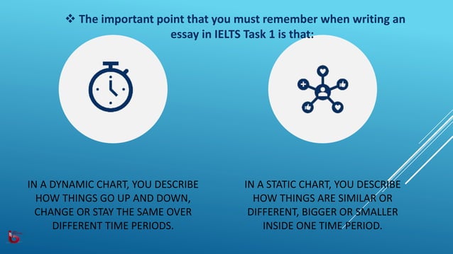 IELTS Writing Task 1 - Static - Dynamic Graphs | PPTX
