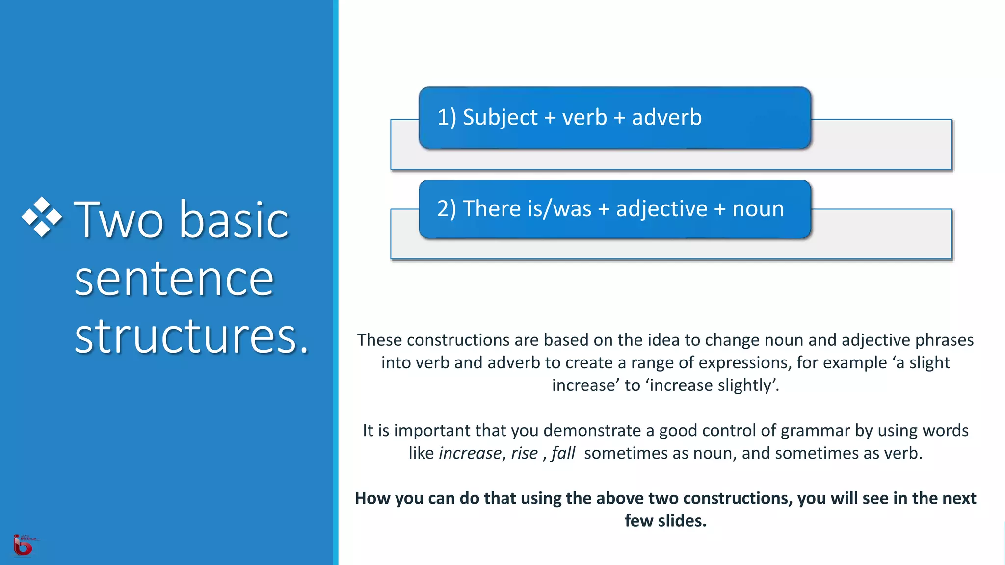 IELTS Writing Task 1 - Useful sentence structures | PPTX