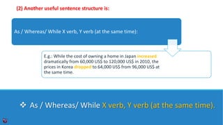 IELTS Writing Task 1 - Useful sentence structures | PPTX
