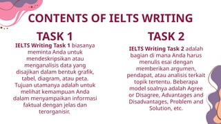 IELTS WRITING TASK 1 & 2Bagian ini terdiri dari dua tugas, yaitu Task 1 ...