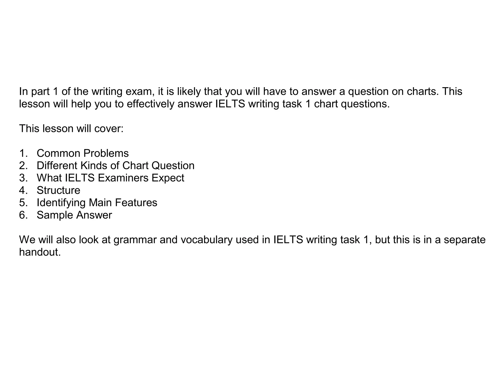 IELTS Writing Task 1 Charts Lesson | PPTX | Standardized Testing ...