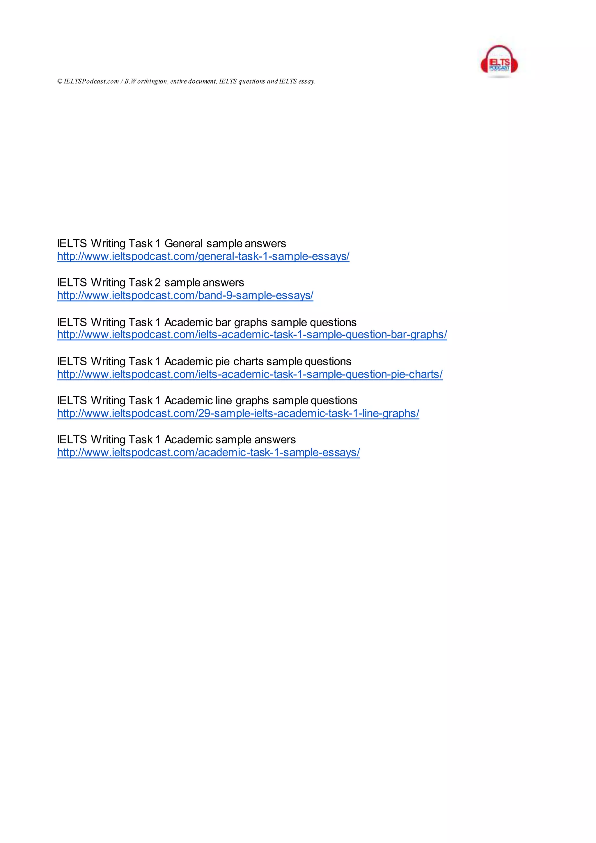 IELTS Writing Task 1 General Sample Answers | PDF