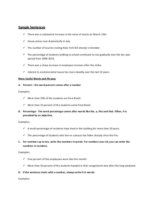 Ielts Writing Task 1 Vocabulary