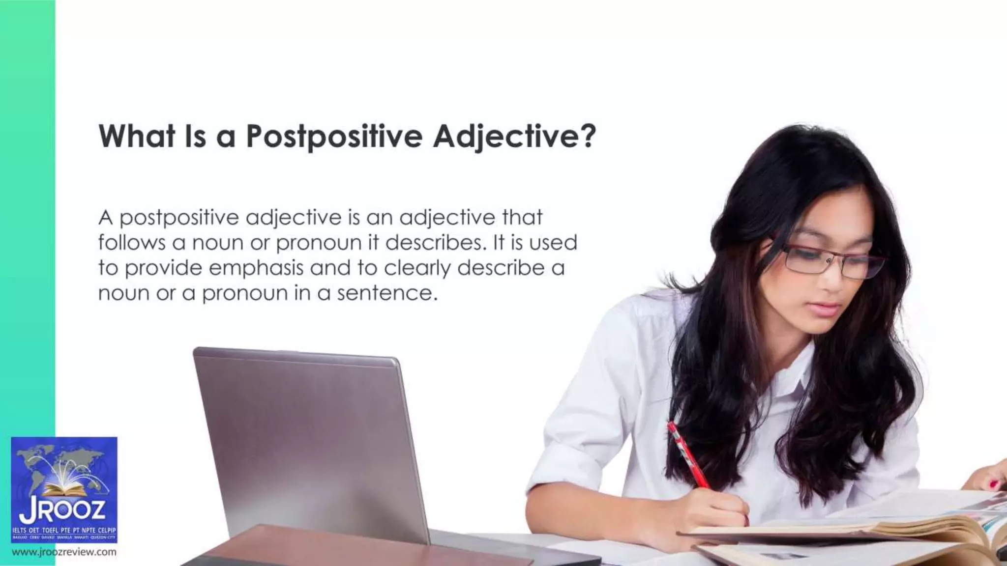 IELTS Writing Tips: Learning About Postpositive Adjectives | PPTX