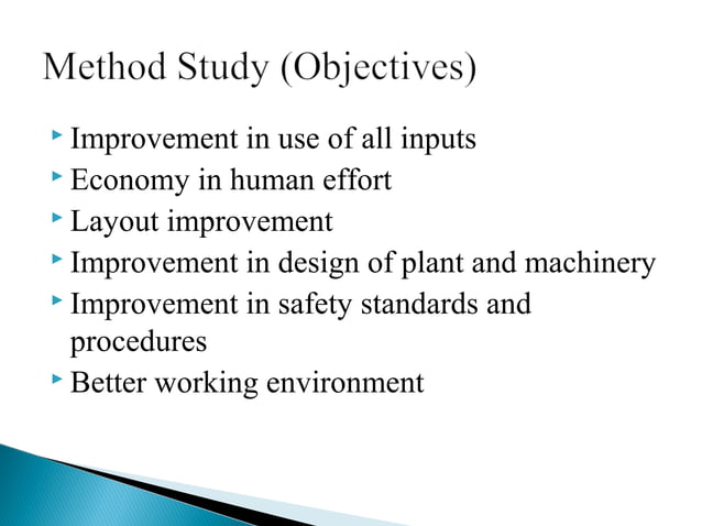 Work Study(Operatiiion management) | PPT | Mechanical and Industrial ...