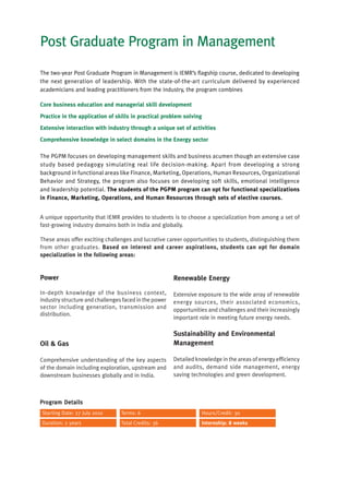 Iemr pgpm 2010 12-prospectus | PDF