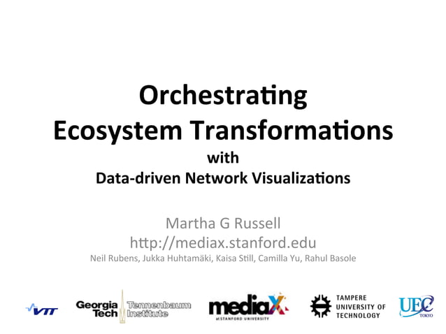 Orchestrating Ecosystem Transformation with Data-Driven Network ...