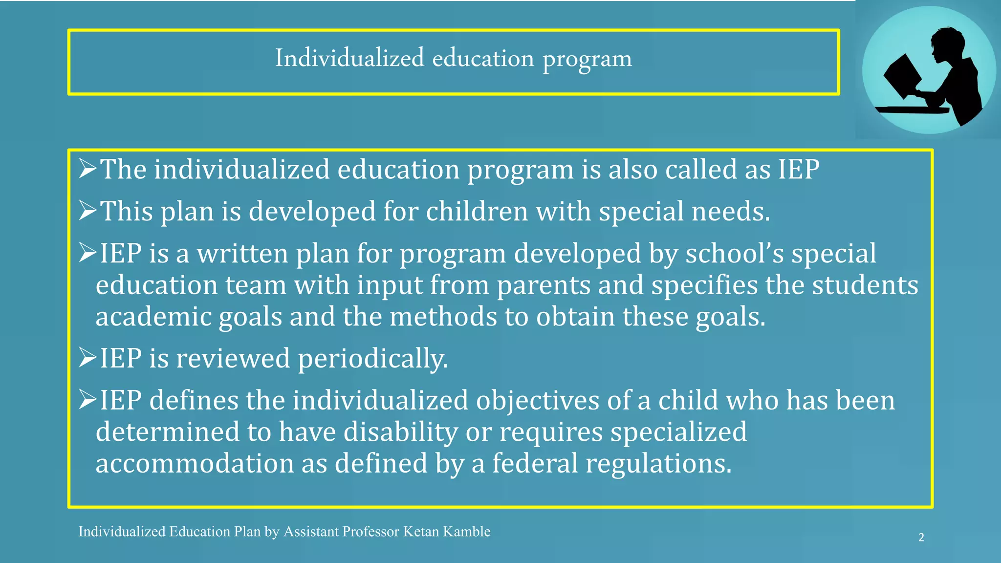 Individualized Education Plan | PPTX