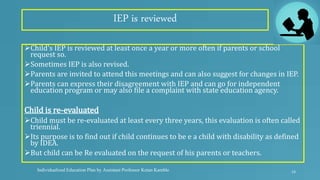 Individualized Education Plan | PPTX
