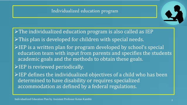 Individualized Education Plan | PPTX