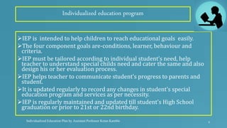 Individualized Education Plan | PPTX