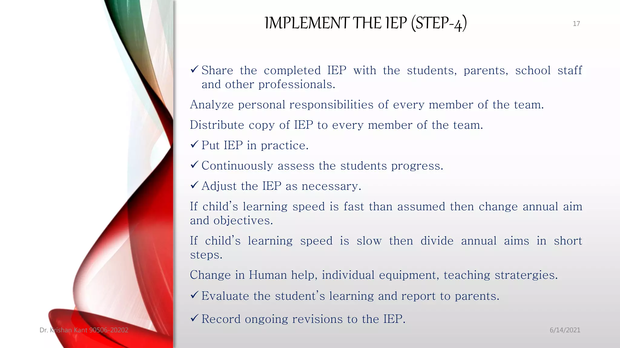 IEP individualized education plan | PPTX