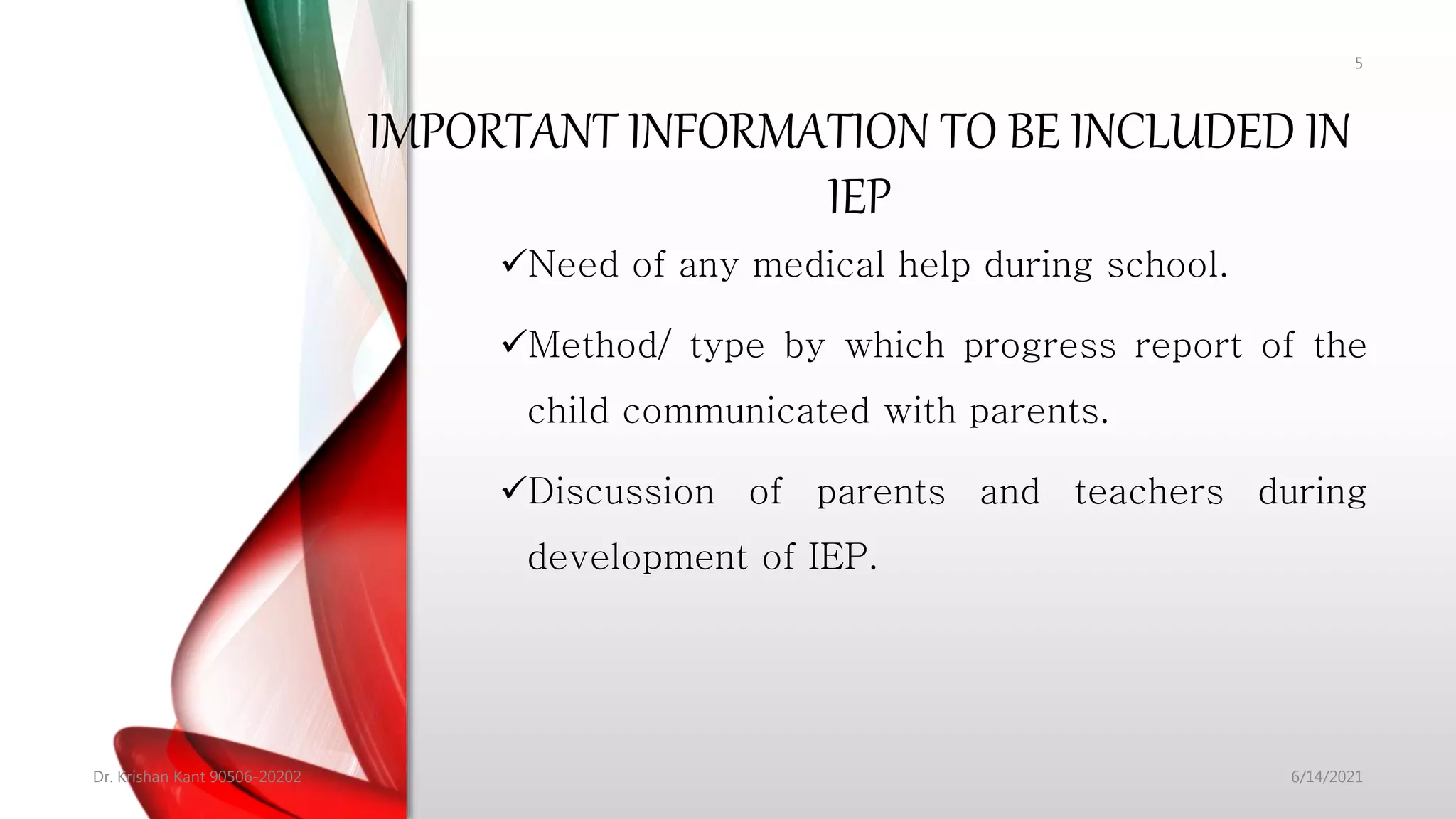 IEP individualized education plan | PPTX