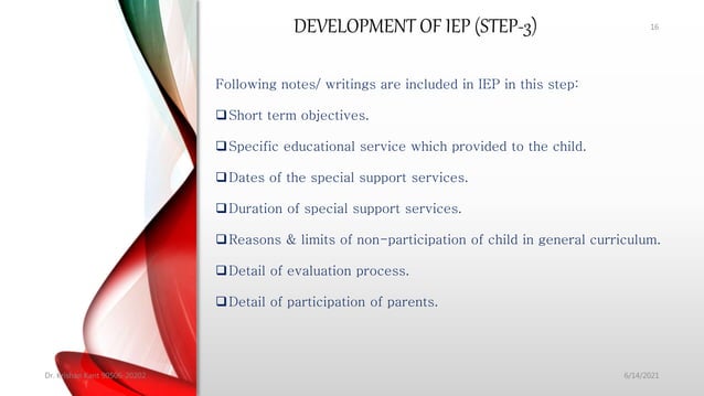 IEP individualized education plan | PPTX | Professional School ...