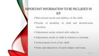 IEP individualized education plan | PPTX