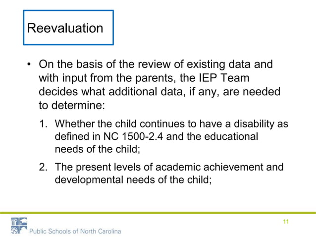 Individual Education Plan (IEP) -- Re Evaluation Process & Walk Through ...