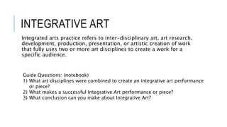Iepa lecture 1 introduction and integrative art | PPTX