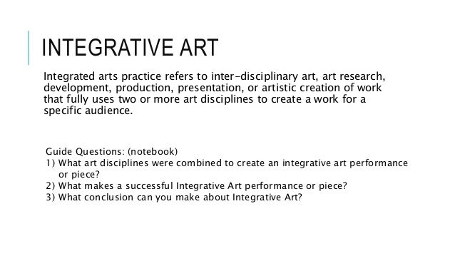 Iepa lecture 1 introduction and integrative art