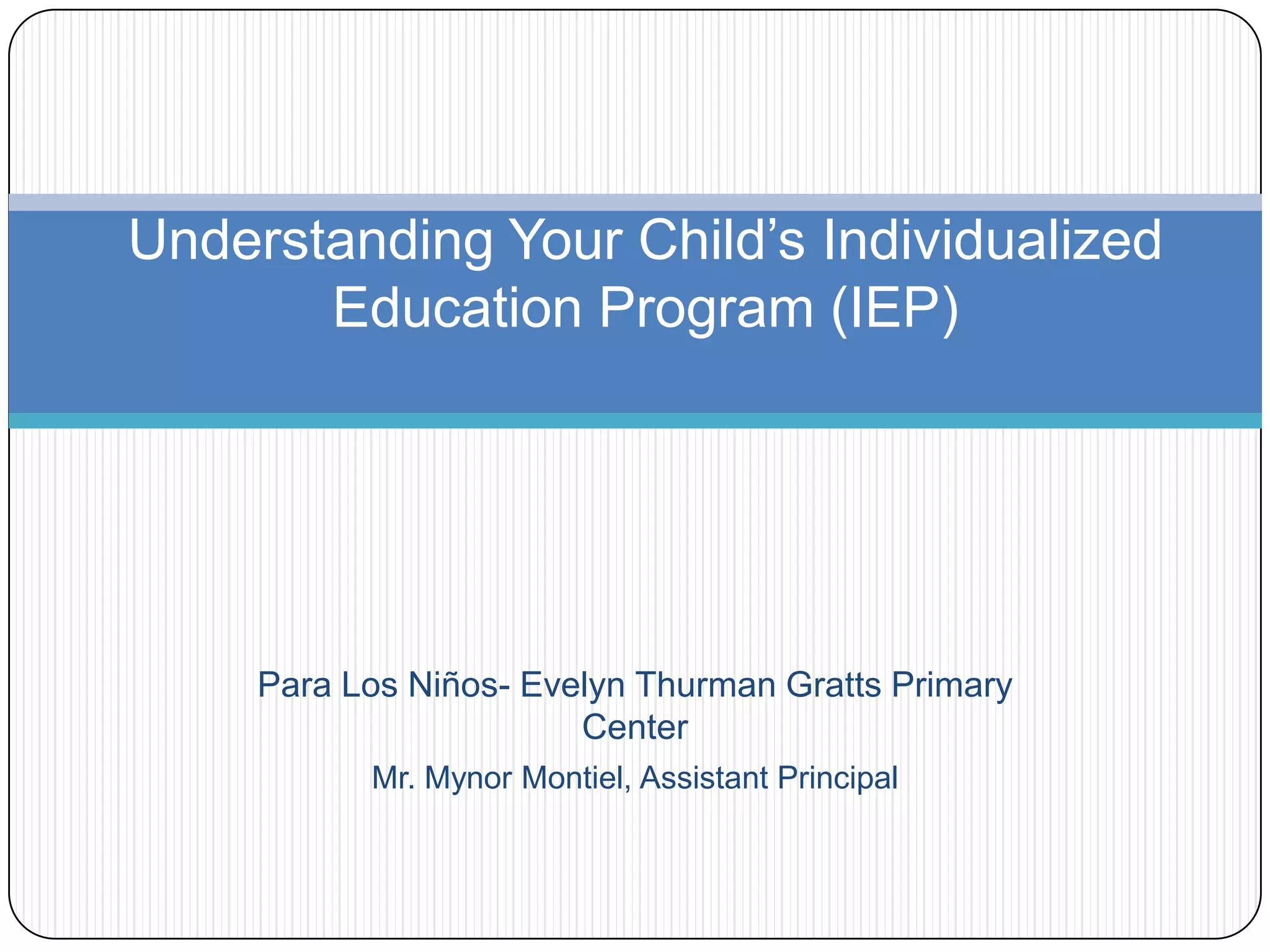 Iep navigation workshop teacher | PPT
