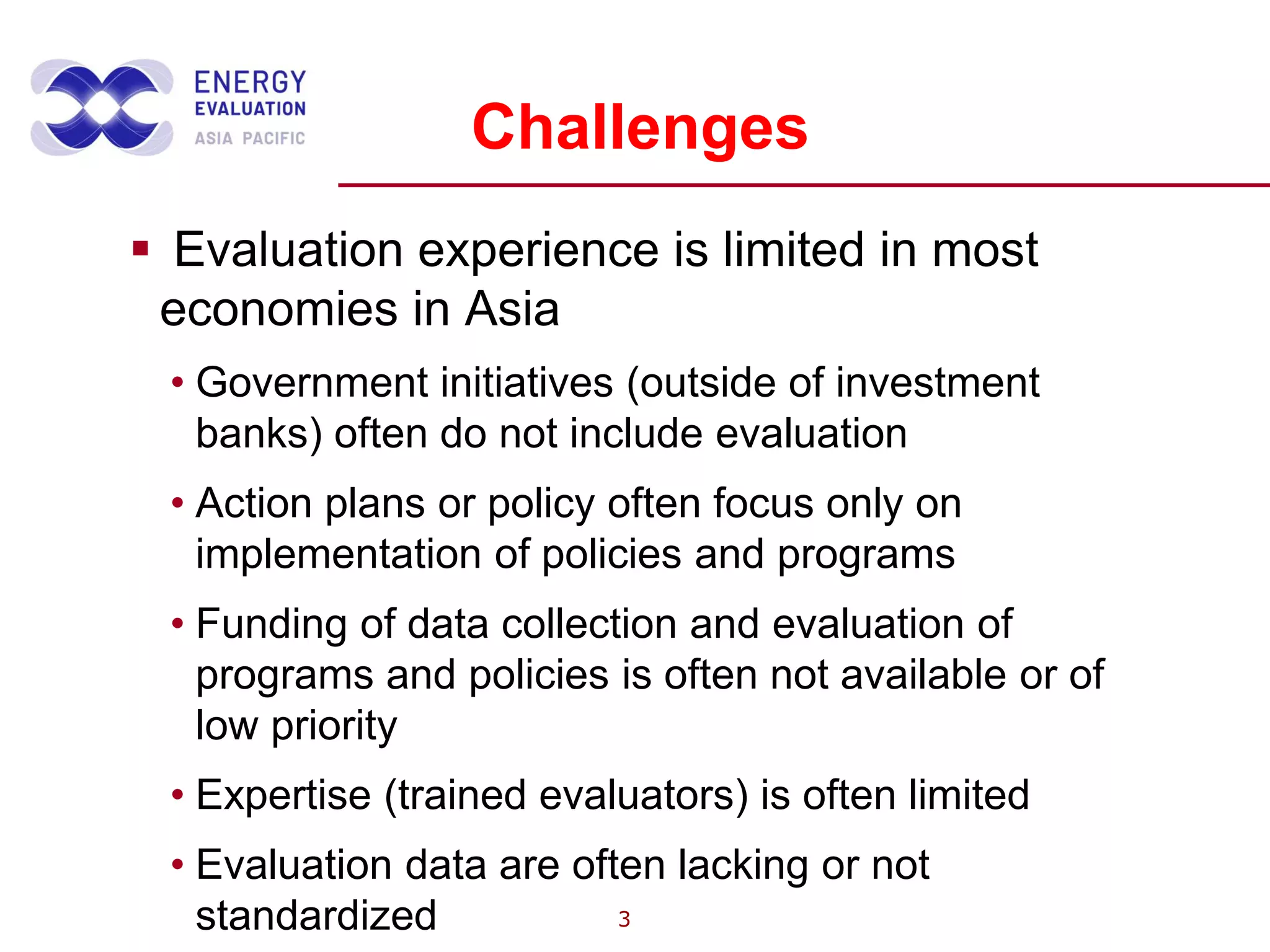 Energy Program and Policy Evaluation Capacity Building In the Asia Pacific | PPT