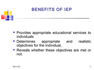 Iep presentation | PPT