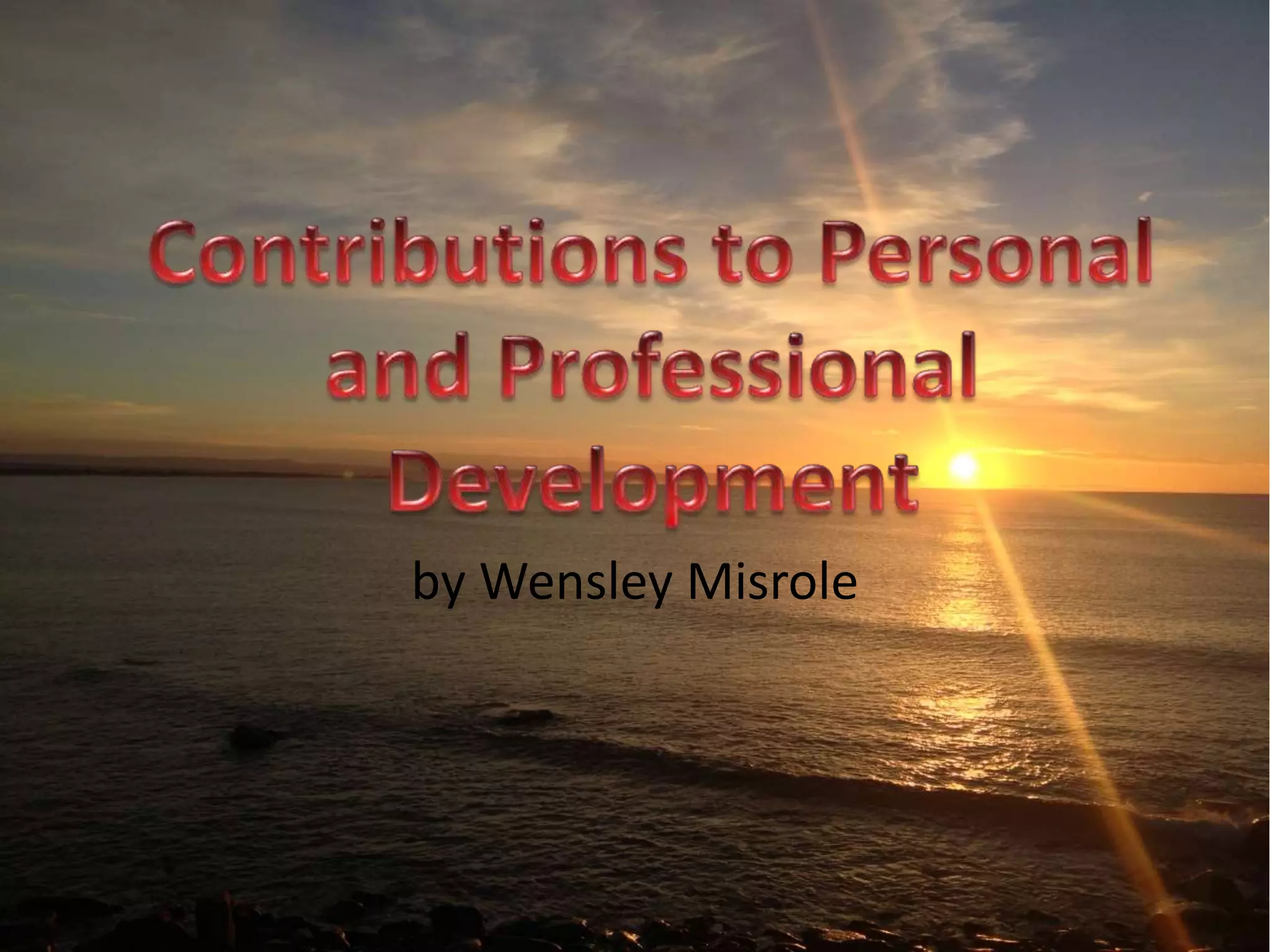 IE MBA Presentation (Personal and Professional Development) | PPTX