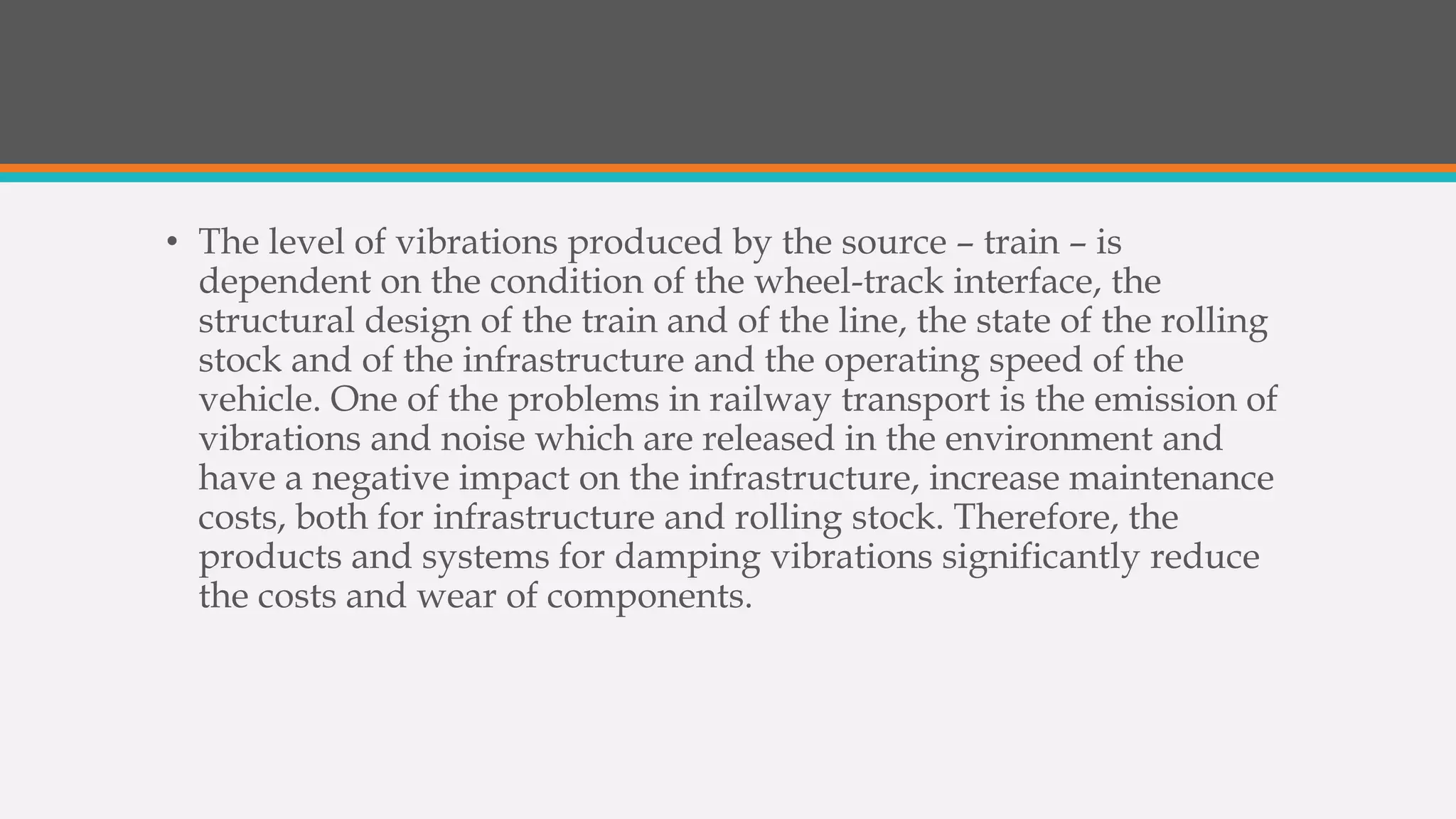 REDUCING NOISE AND VIBRATION IN RAIL CARS | PPTX