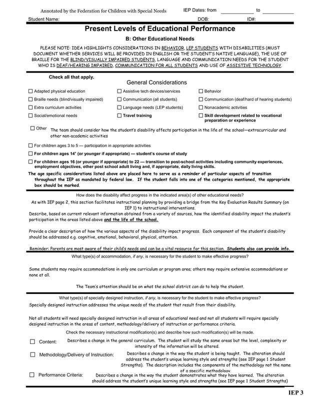 IEP Writing Guide | PDF