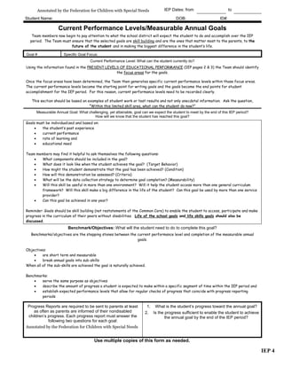 IEP Writing Guide | PDF