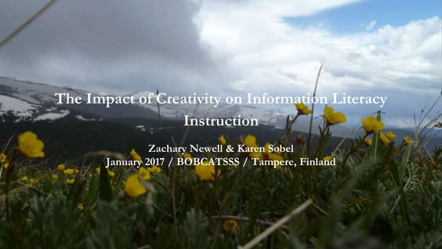 Zachary Newell and Karen Sobel - The Impact of Creativity on ...