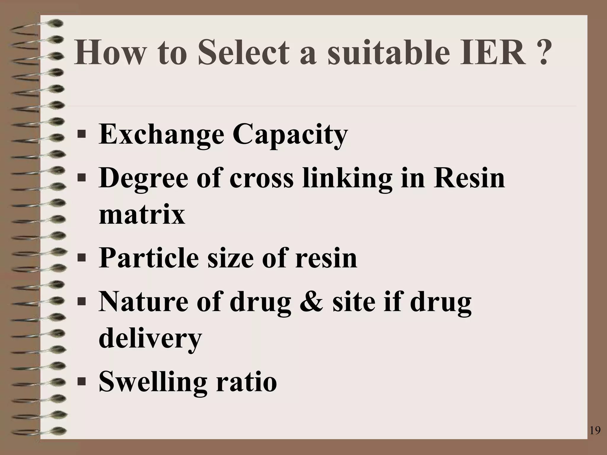 ION EXCHANGE RESIN DRUG DELIVERY SYSTEM | PPTX