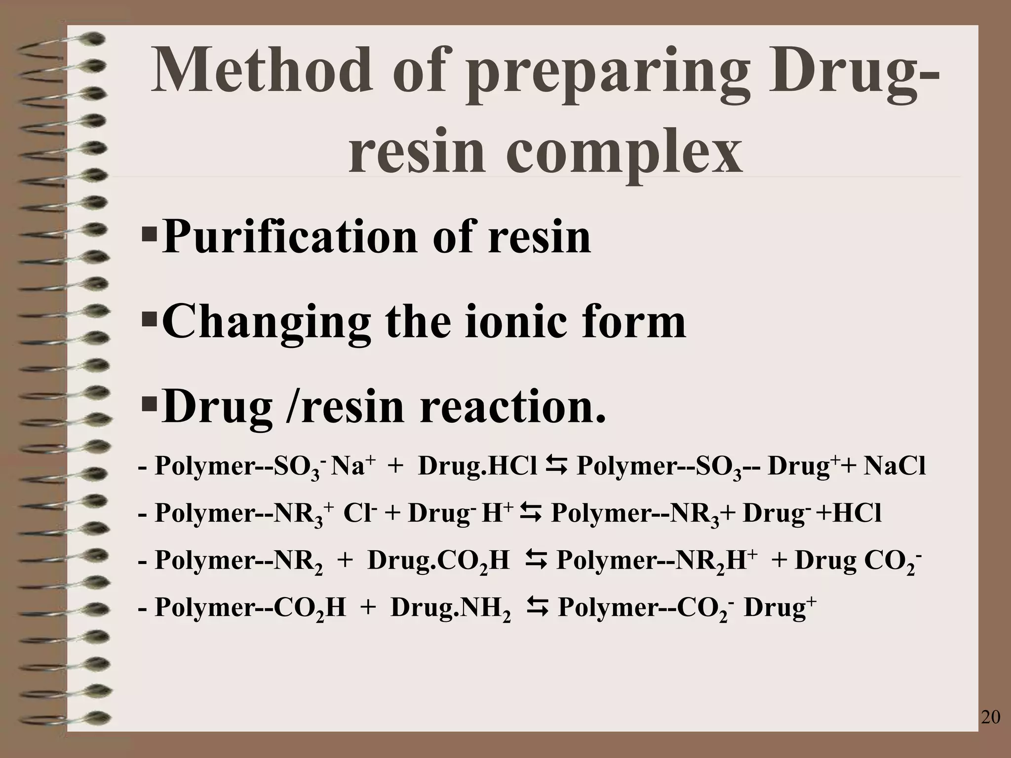 ION EXCHANGE RESIN DRUG DELIVERY SYSTEM | PPTX
