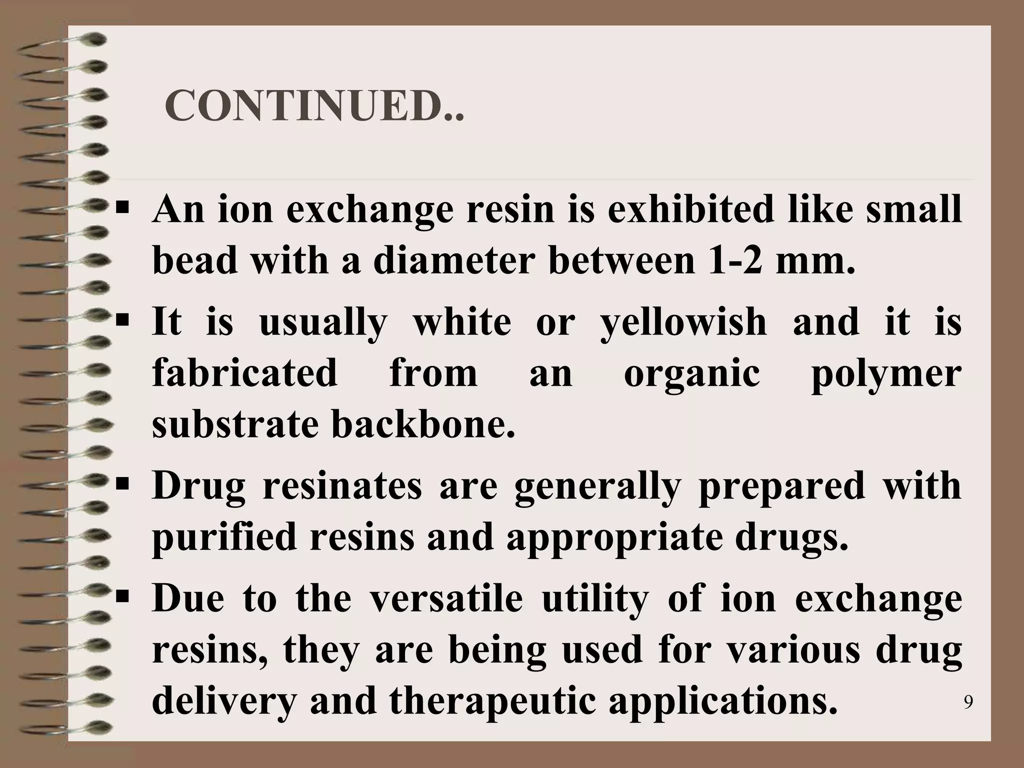 ION EXCHANGE RESIN DRUG DELIVERY SYSTEM | PPTX