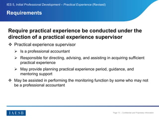 IES 5 - Practical Experience | PPTX
