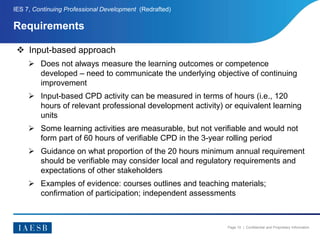 IES 7 - Continuing Professional Development | PPTX