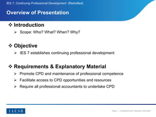 IES 7 - Continuing Professional Development | PPTX