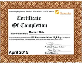 IES Certificate | PPT
